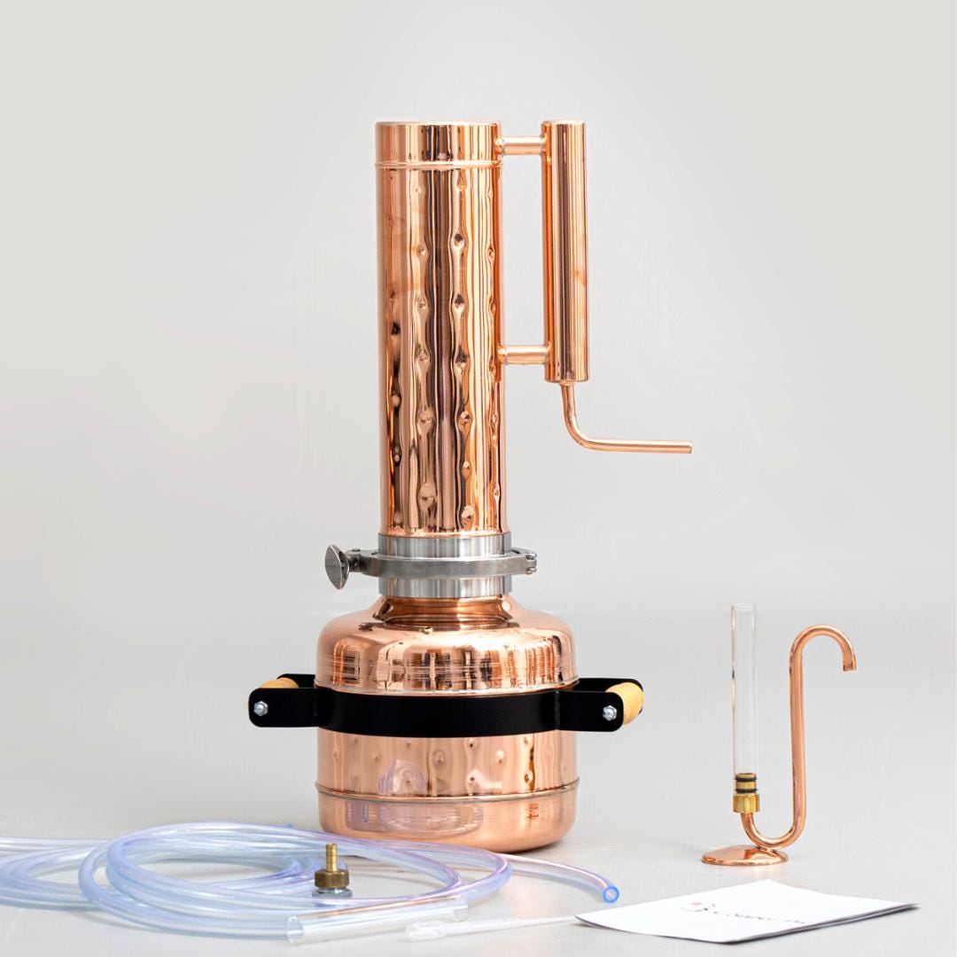 Essential Oil Distiller 1,9gal/7l - Copper Essential Oil Steam ...