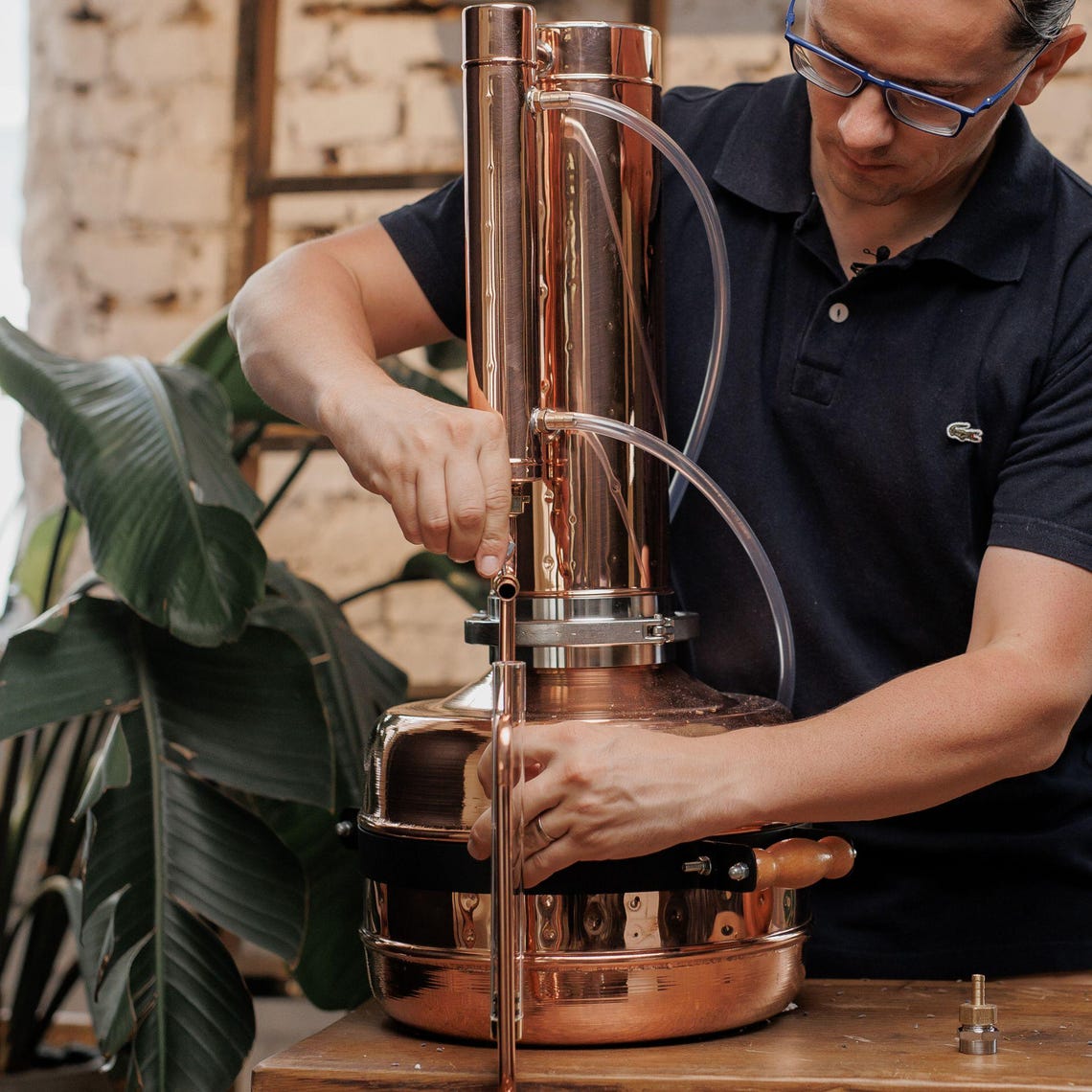 Copper Essential Oil Distiller | Alembic Still for Home Small Business ...