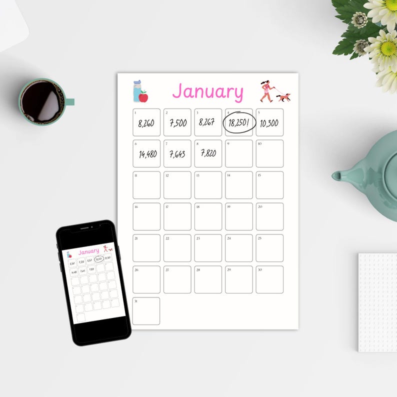 Step Challenge | Step Journal | Printable Walk Journal | Step Tracker ...