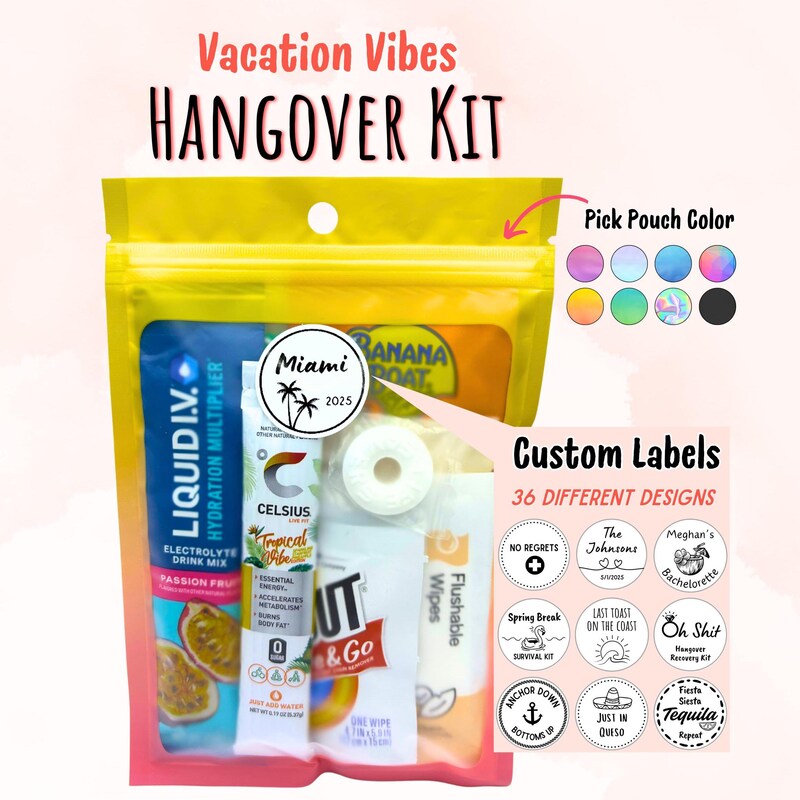 Mini Suitcase Hangover Kit - Etsy