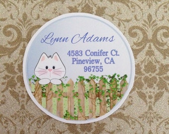 Cat address labels | Etsy