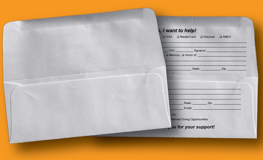 Remittance Envelopes #9, Custom Designed, Commercially Printed in Black ...