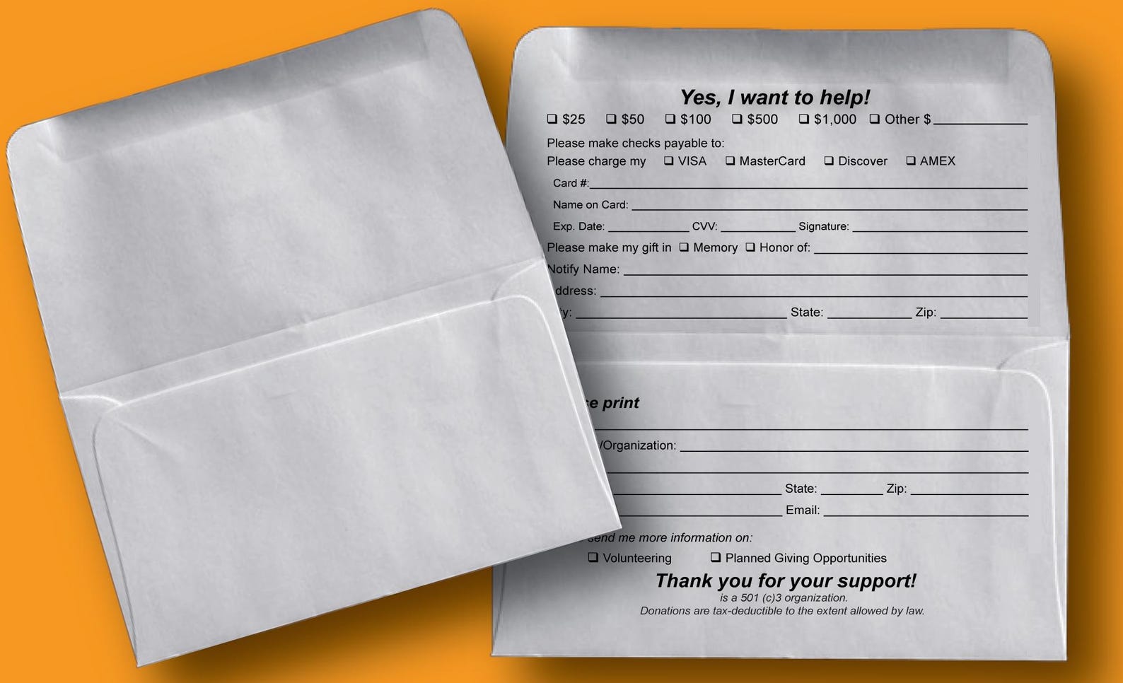 Custom Printed #6 3/4 Remittance Envelopes | Custom Design | Commercial ...