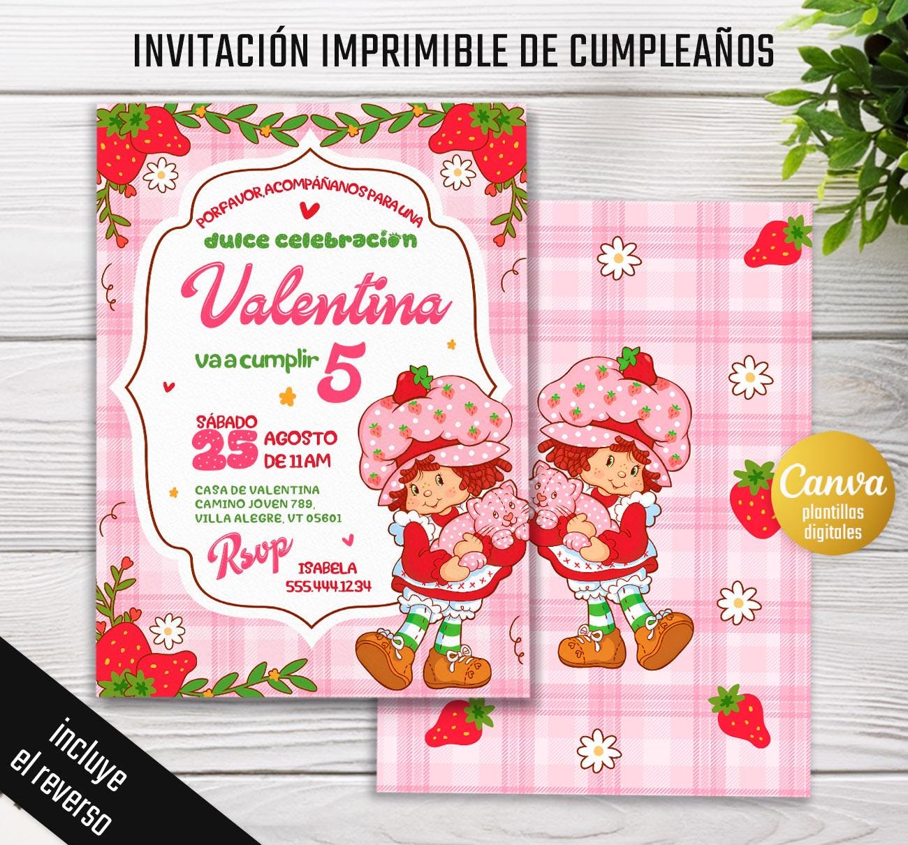 Strawberry Shortcake Invitation, Berry First Birthday, Shortcake Theme ...