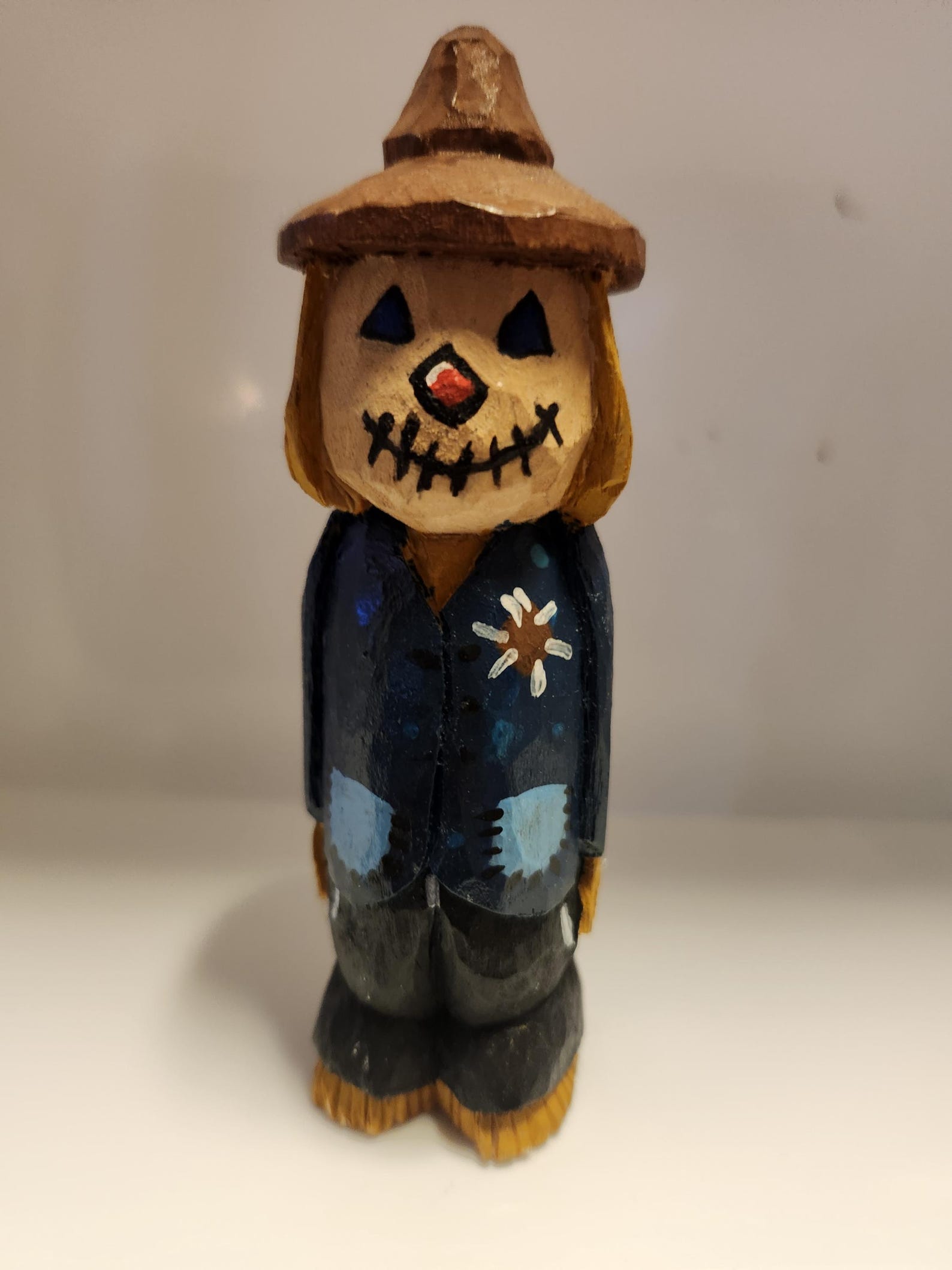 Scarecrow Hand-painted, Hand-carved - Etsy