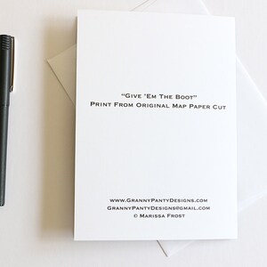 Give 'em the Boot // Texas Cowboy Boot Greeting Card // 5x7 Frameable ...