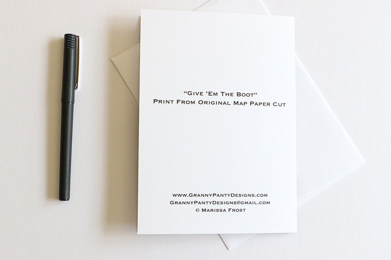 Give 'em the Boot // Texas Cowboy Boot Greeting Card // 5x7 Frameable ...