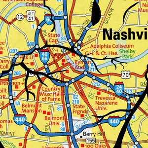 Nashville Tennessee Heart Map Art Print, Anatomical Heart of Nashville ...