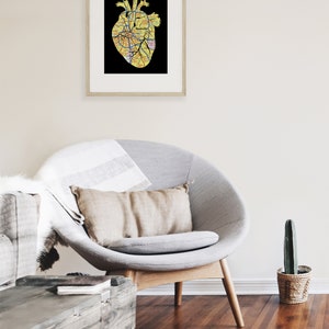 Nashville Tennessee Heart Map Art Print, Anatomical Heart of Nashville ...