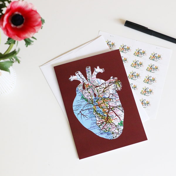 Anatomical Heart Thank You Card - Etsy