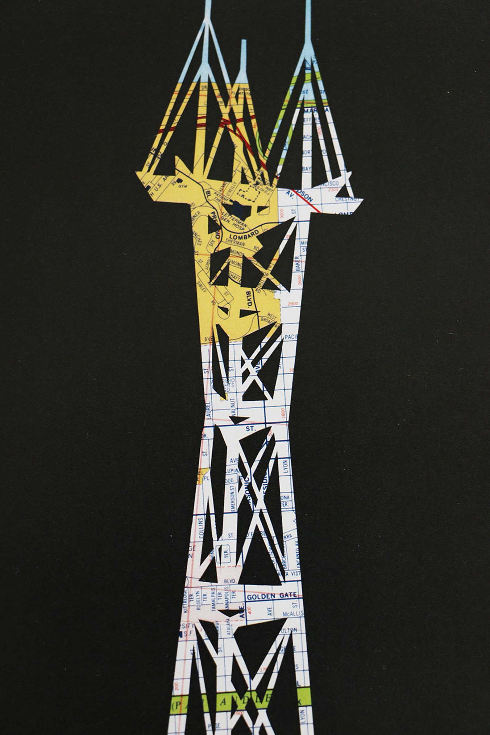 Sutro Tower Print San Francisco Map Art San Francisco Poster