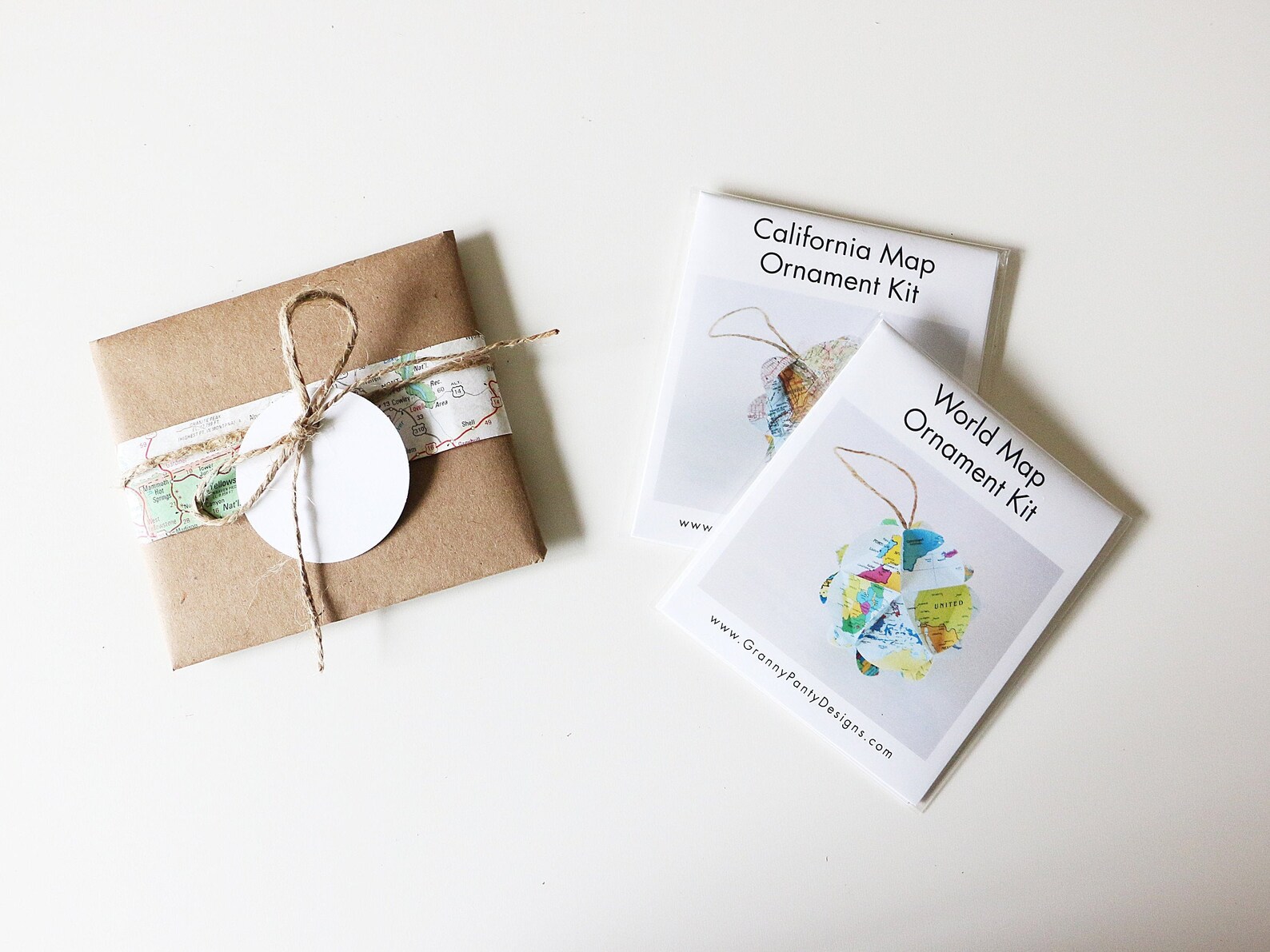 DIY Map Ornament Kit, Make Your Own Ornament From World Maps, Christmas ...
