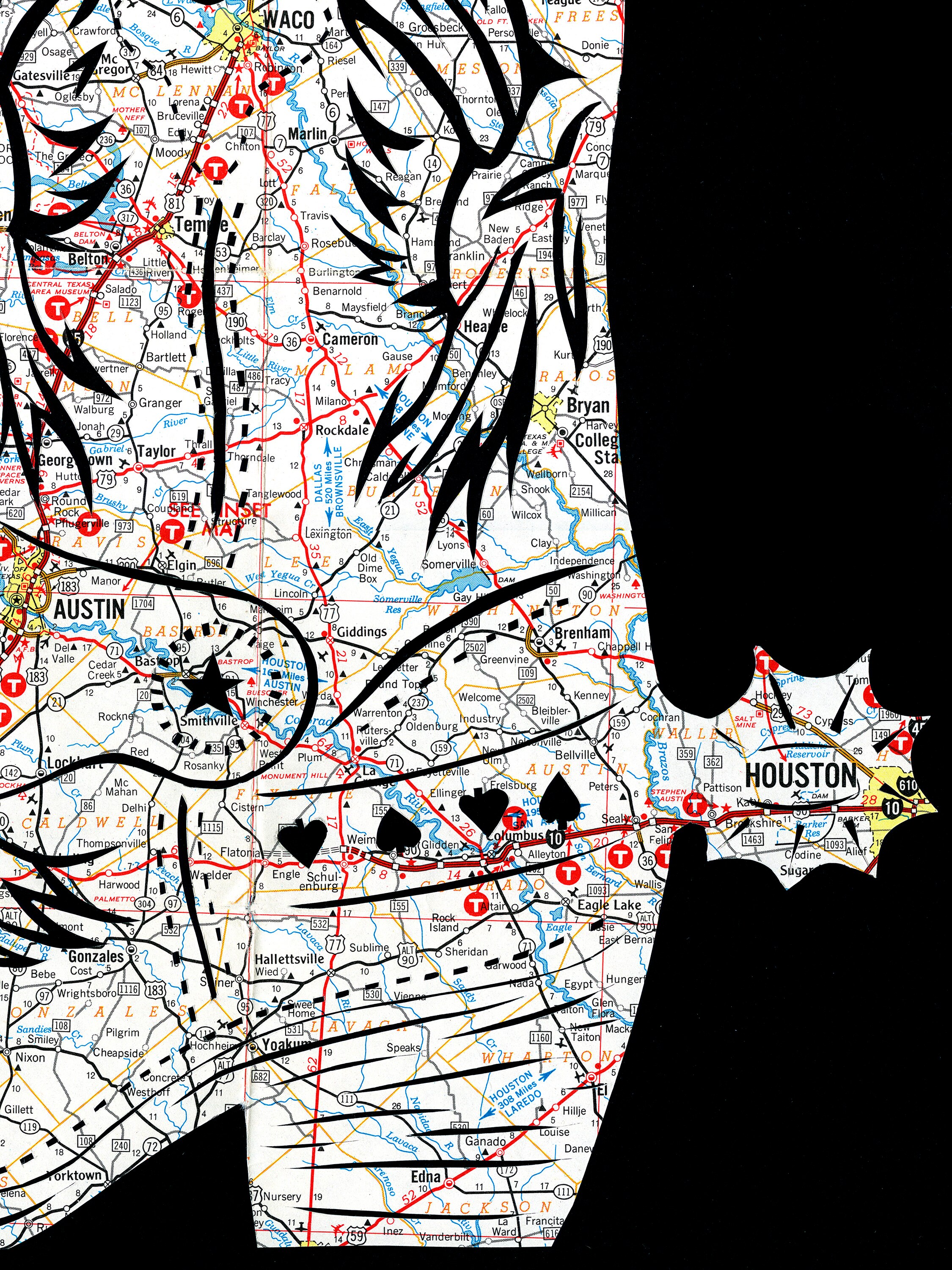 Texas Cowboy Boot Art // Map of Texas Fine Art 11x14 Print // | Etsy