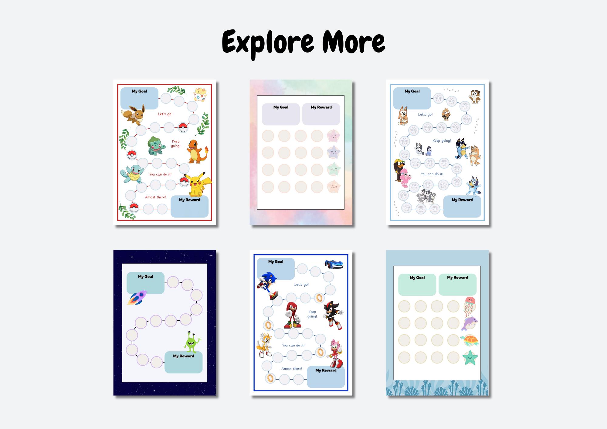 Reward Chart – Super Mario – Printable Sticker Chart – Potty Training ...