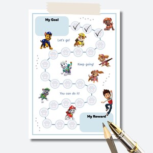 Reward Chart – Paw Patrol – Printable Sticker Chart – Potty Training ...