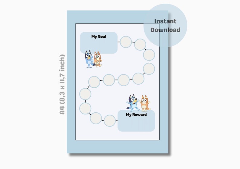 Reward Chart – Bluey – Printable Sticker Chart – Potty Training ...