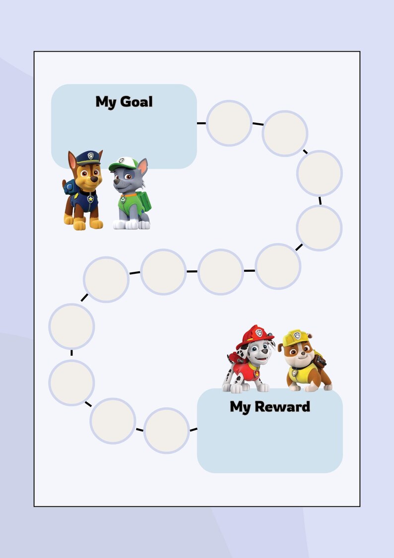 Reward Chart – Paw Patrol – Printable Sticker Chart – Potty Training ...