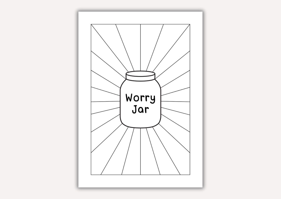 Worry Jar - Anxiety Worksheet - Emotion Regulation - Stress Management ...