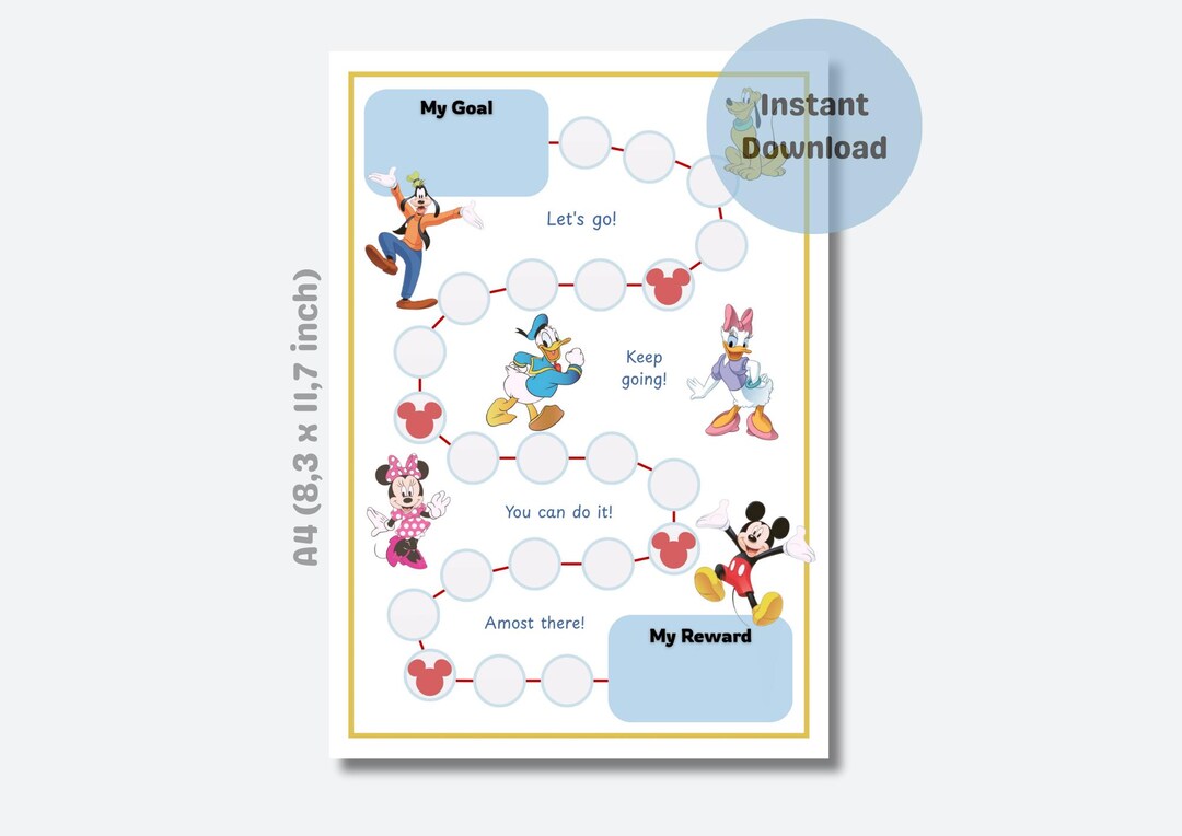 Reward Chart – Mickey Mouse & Friends – Printable Sticker Chart – Potty ...