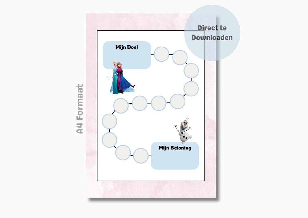 Dutch Reward Chart – Frozen Theme - Etsy