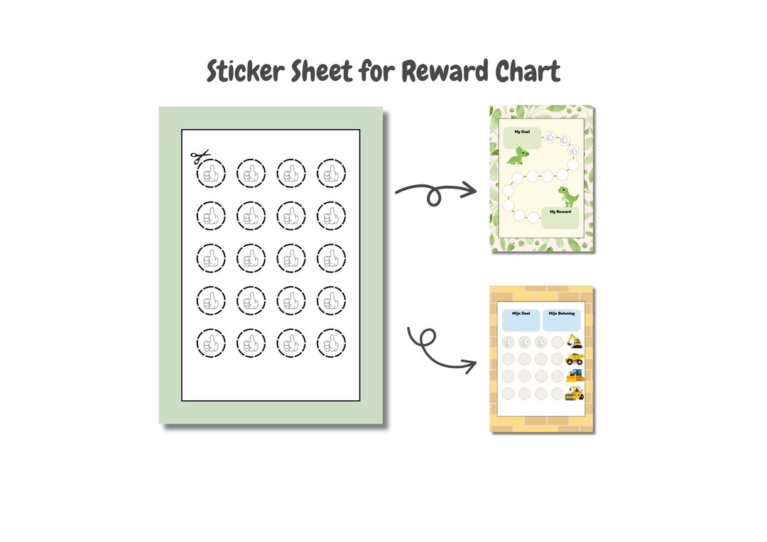 Sticker Sheet for Reward Chart – Thumbs up – Token / Badge / Button - Etsy