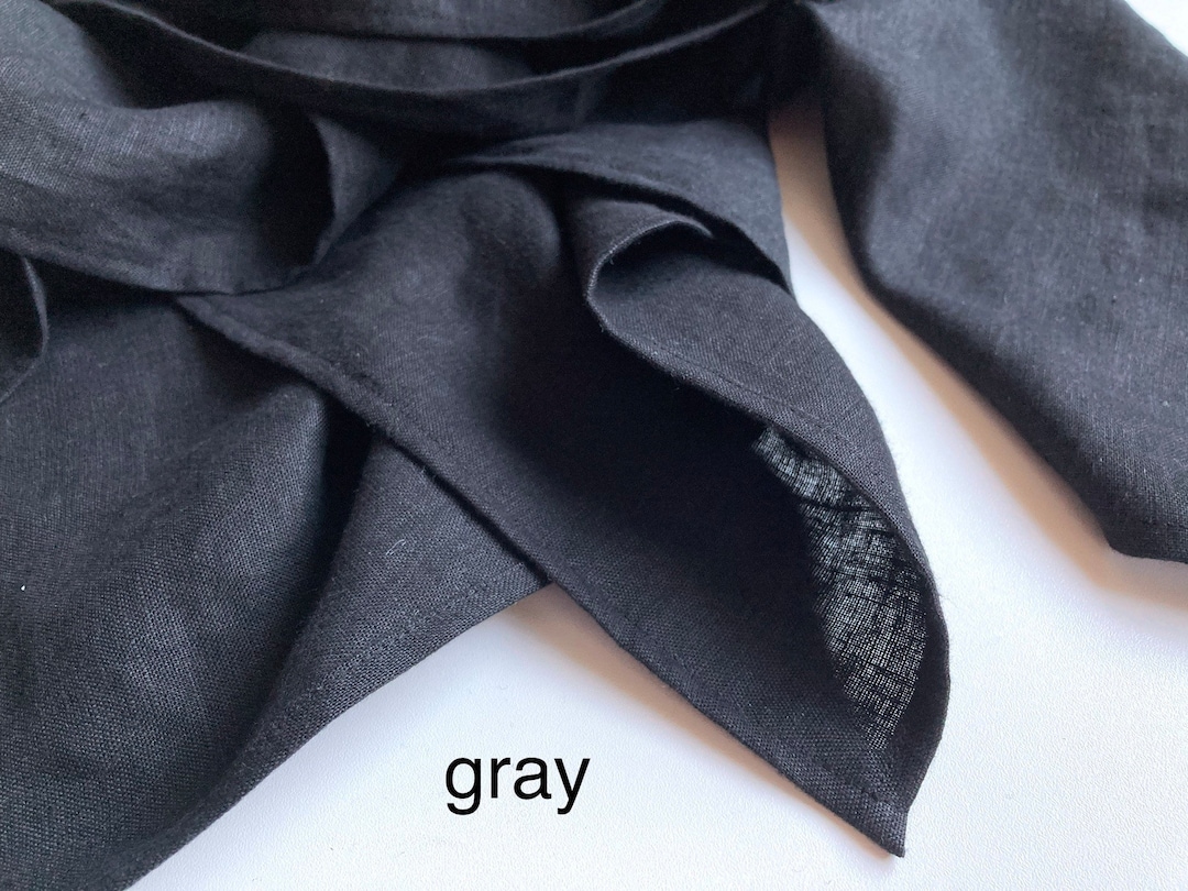 Big Kerchief, Natural Undyed Unisex Head Scarf, Pure Linen Square Scarf ...