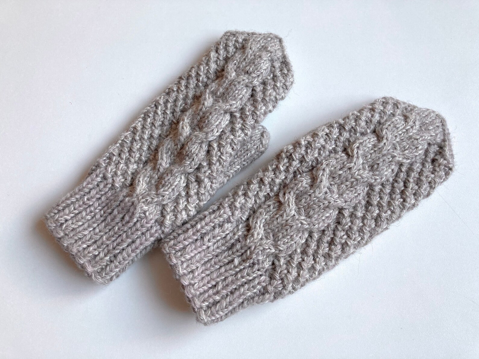 Ivory Wool Handknitted Mittens Unisex Hand Knit Winter - Etsy