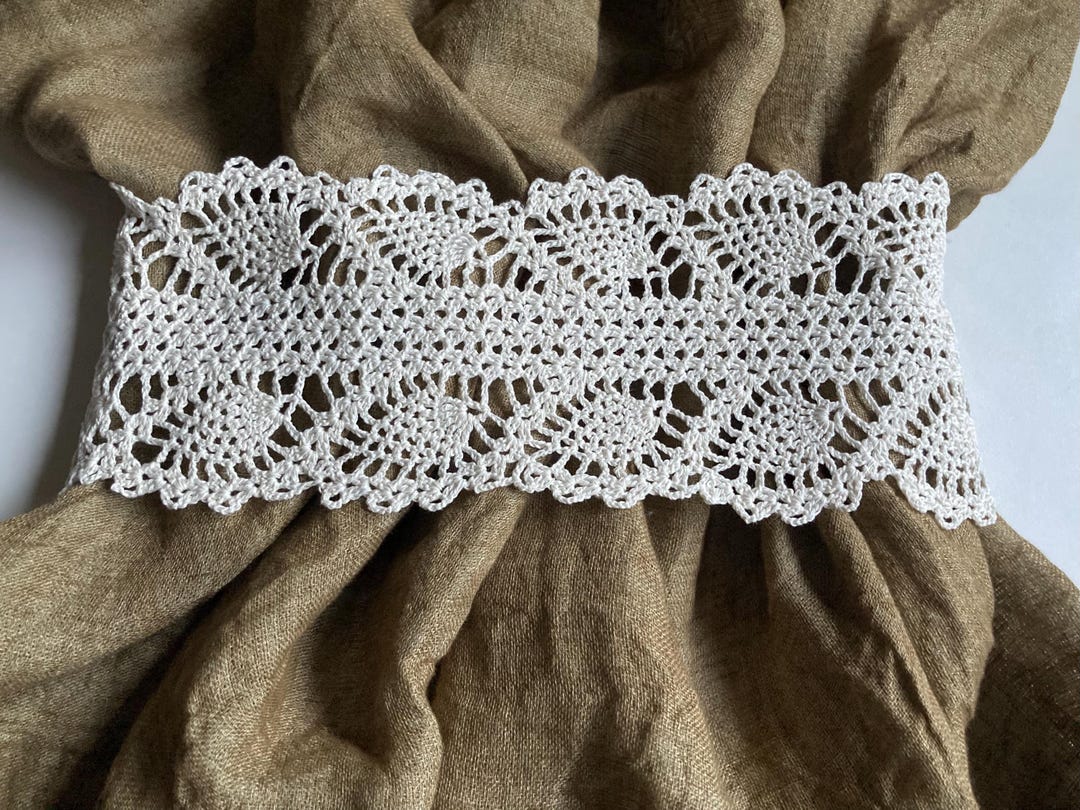 Wide Crochet Belt, Natural Linen Waistband, Hand Crochet Waist Belt ...