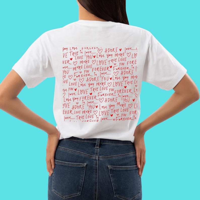Red Love Letter Png Gifts Ideas Shirt Png Sublimation Cute Letter Png ...