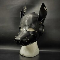 Leather Pup Hood Removable Muzzle - Etsy