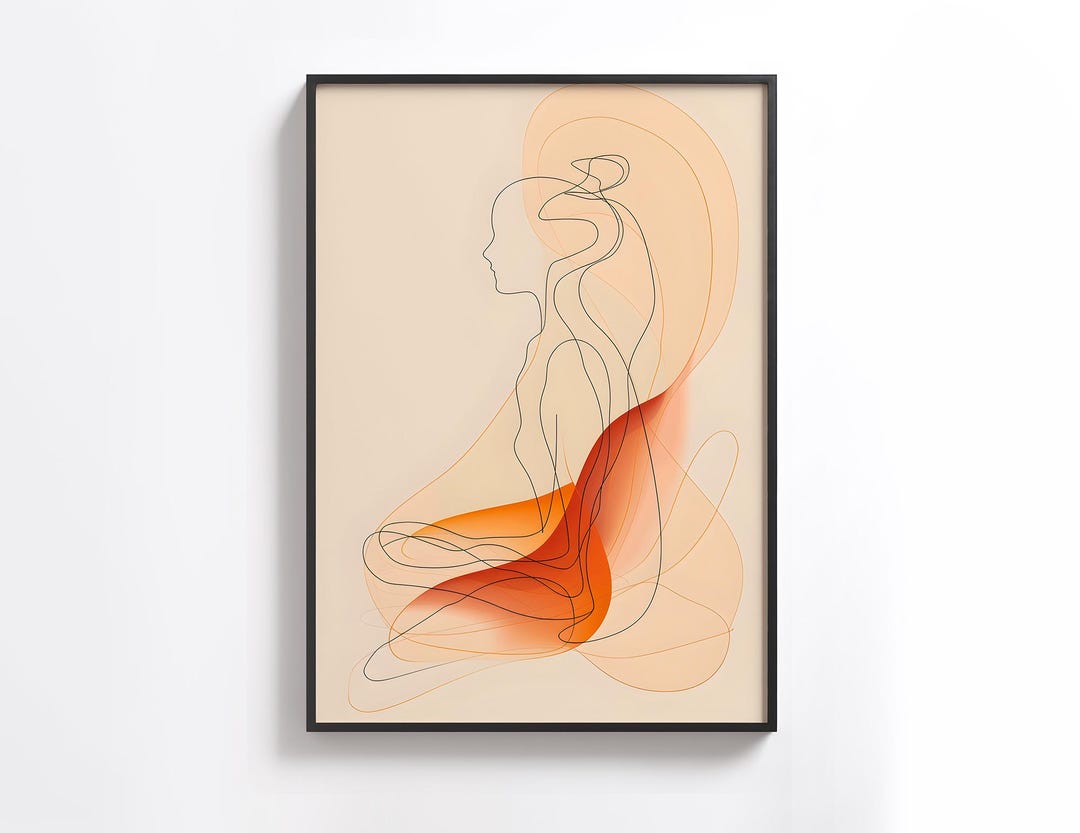 Chakra Yoga Poses Poster Canvas Printable Framed Gold Colored Chakras ...