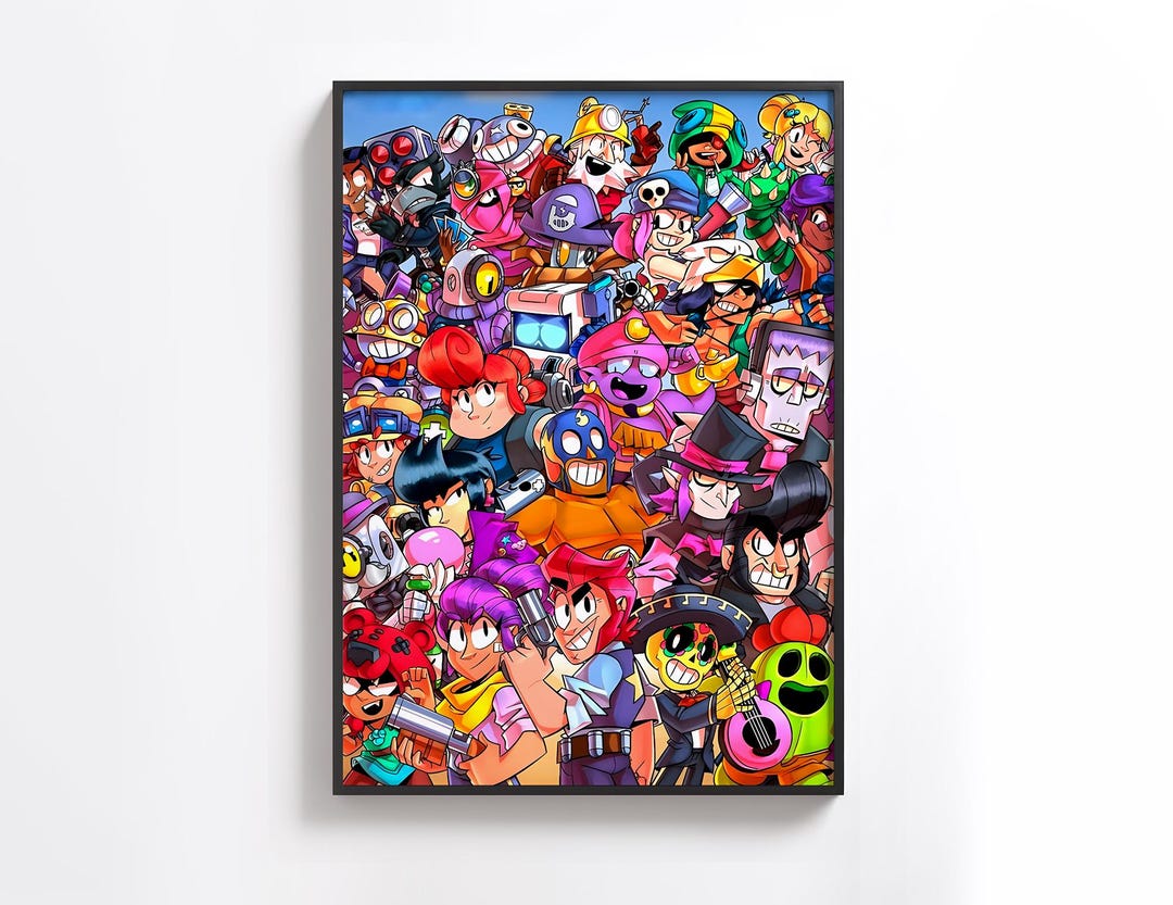 Brawl Stars Digital Poster Brawl Stars Clipart Brawl Stars Instant ...
