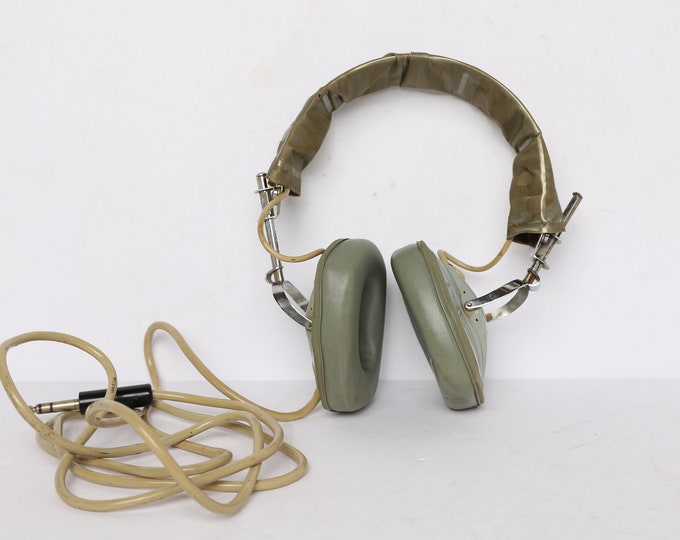 Vintage 60s 70s STEREO Headphones Old School Vintage School | Etsy