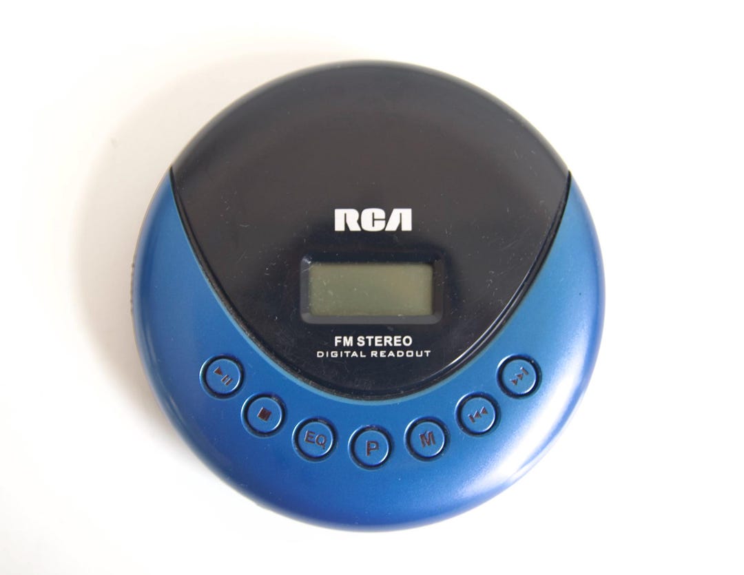 Vintage Sony Style BLUE & Black Mp3 DISCMAN Late 90s Y2k Cd Player ...