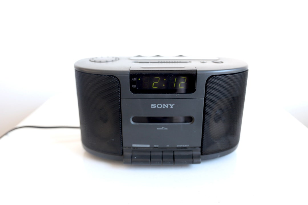 Vintage 1990s Sony Brand SOUNDESIGN Brand Portable CASSETTE Alarm Clock ...