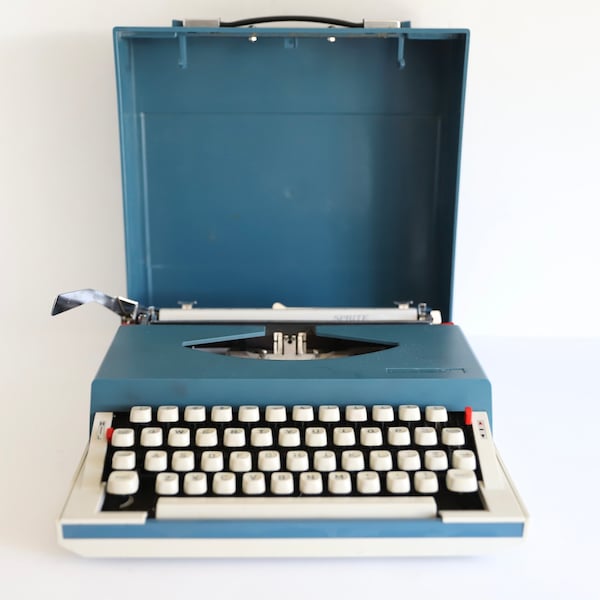 Blue Typewriter - Etsy