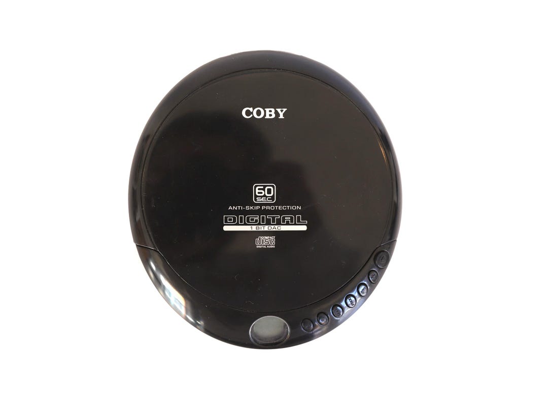 Vintage BLACK & Silver 2000s Coby CD Discman Portable Music Player ...