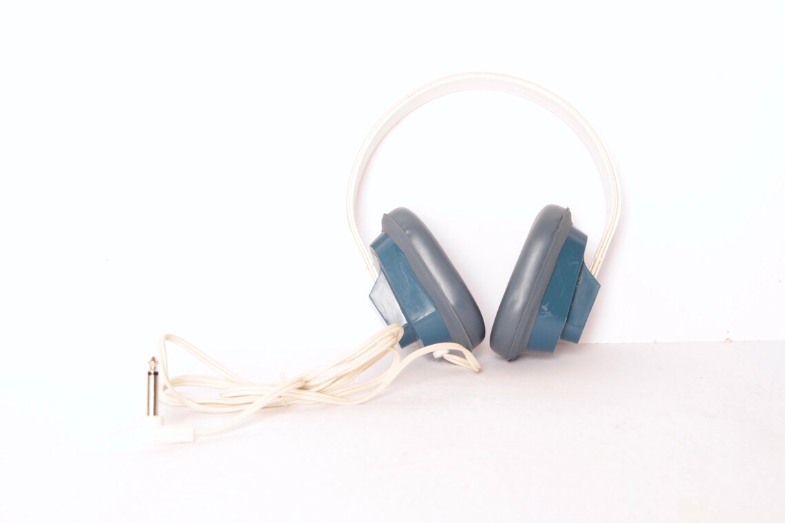 Vintage 60s 70s STEREO headphones old school vintage school | Etsy