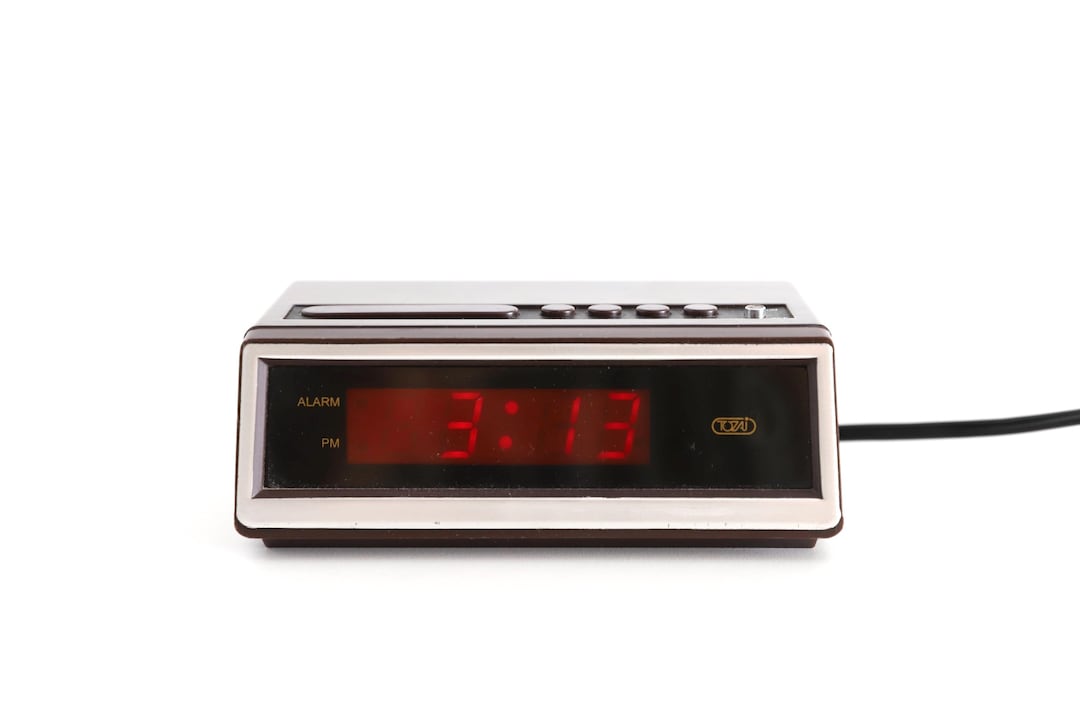 Vintage 1980s Sony Style Vintage ALARM Clock Vintage Bedside Clock ...