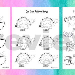 Kindergarten CKLA Skills 2 Worksheets Pre-writing Skills Rainbow ...