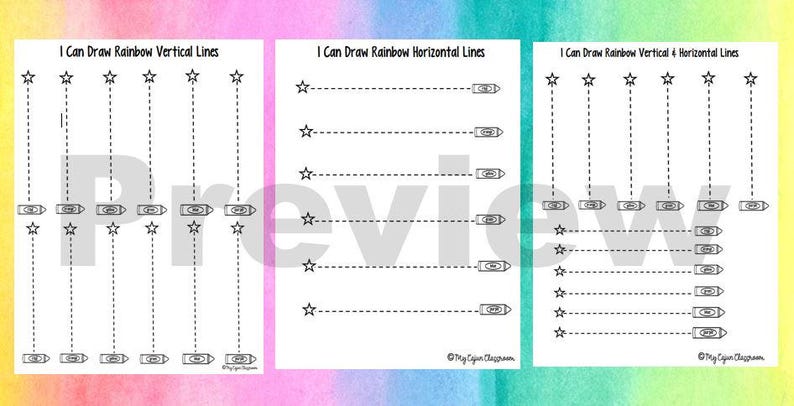 Kindergarten CKLA Skills Worksheets Writing Readiness Line Tracing - Etsy