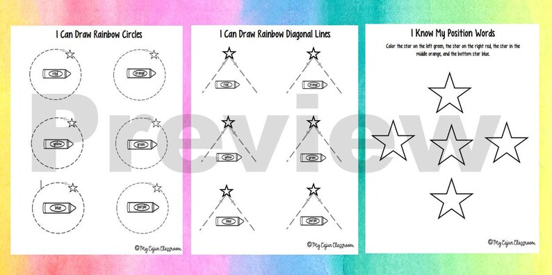 Kindergarten CKLA Skills Worksheets Writing Readiness Line Tracing - Etsy