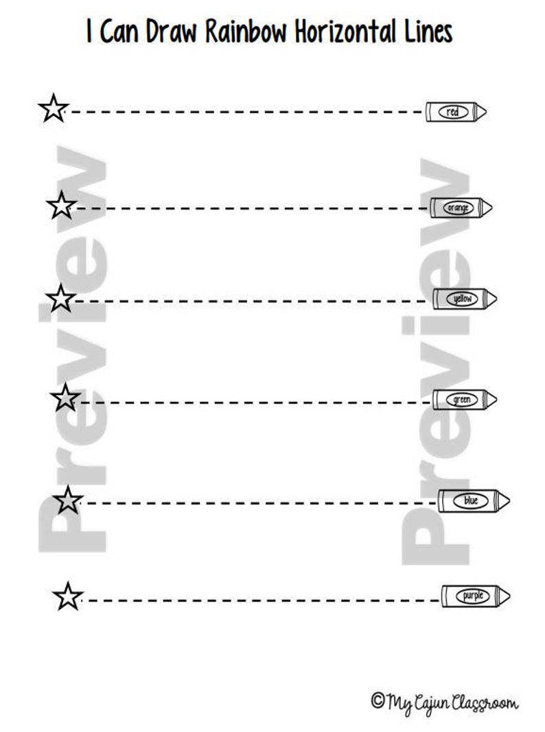 Kindergarten CKLA Skills Worksheets Writing Readiness Line Tracing - Etsy
