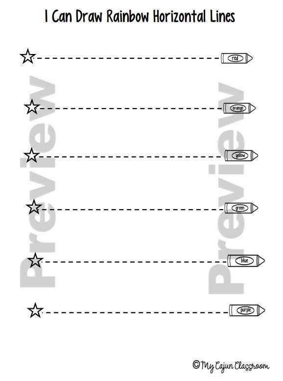 Kindergarten CKLA Skills Worksheets Writing Readiness Line Tracing - Etsy