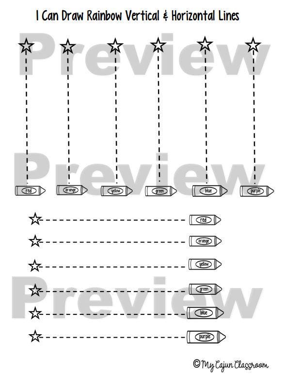 Kindergarten CKLA Skills Worksheets Writing Readiness Line Tracing - Etsy