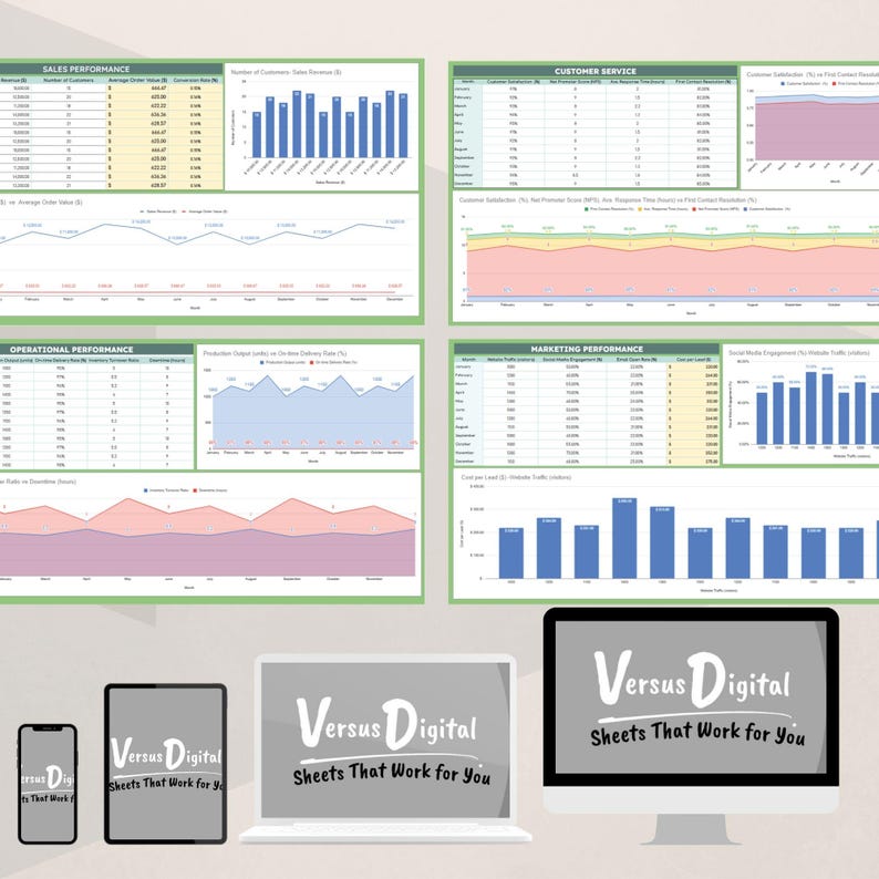 Performance Tracker for Google Sheets — Metrics Dashboard and Reporting ...