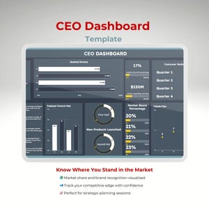 CEO Dashboard Template, Google Sheets, Business Performance Overview ...