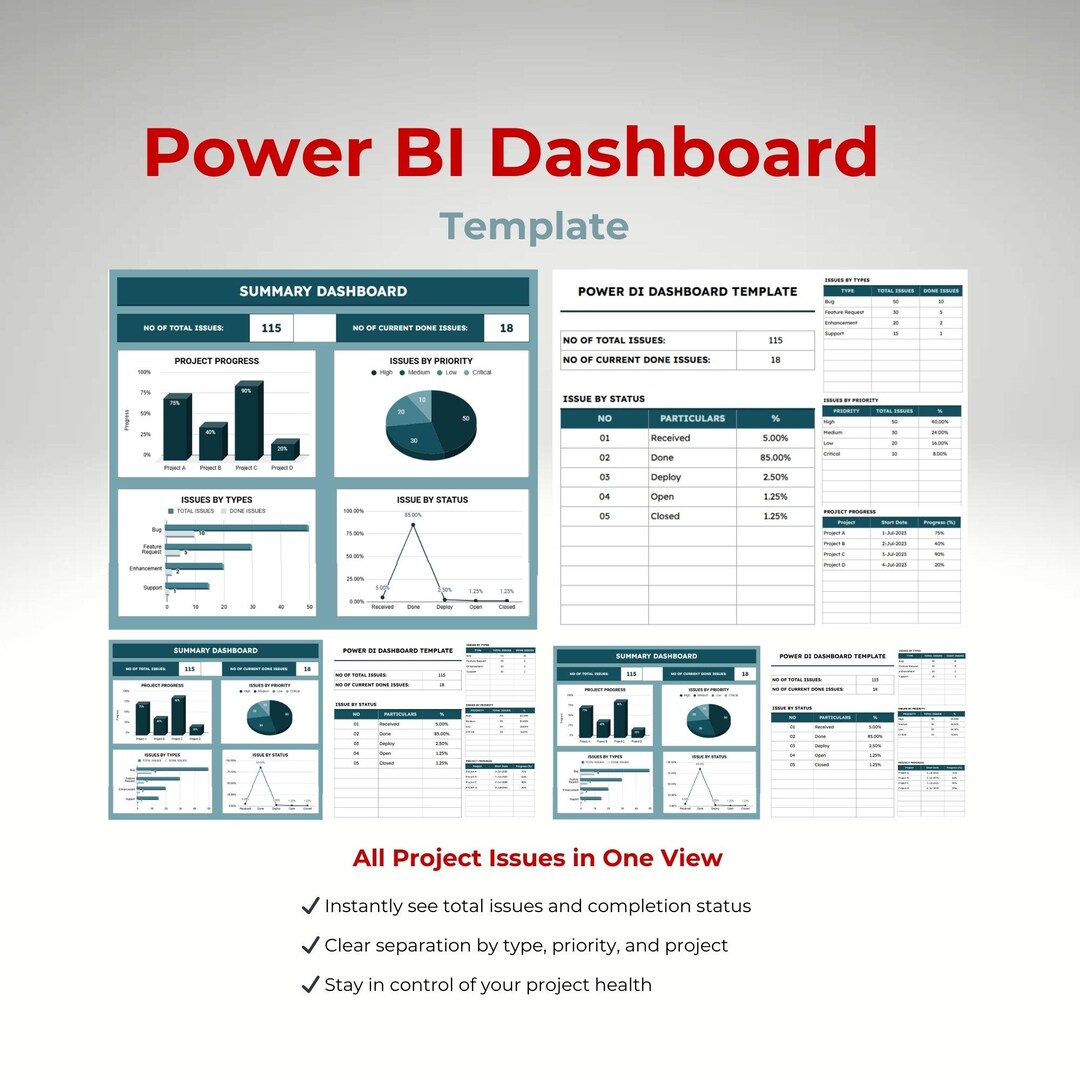 Power BI Style Dashboard for Google Sheets — Analytics Report & Data ...