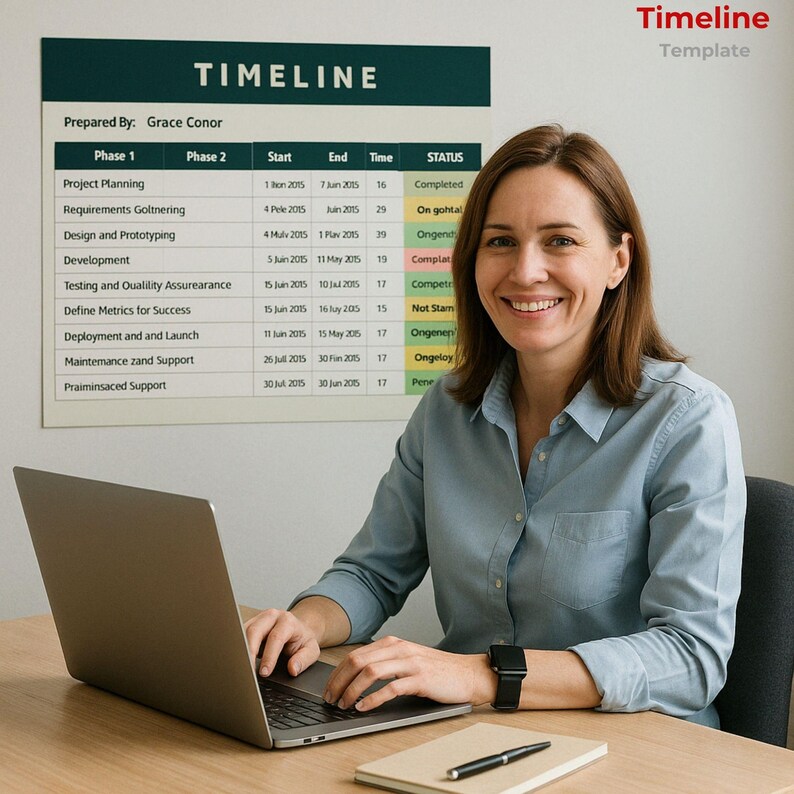 Project Timeline Dashboard for Google Sheets — Task Scheduler and Phase ...