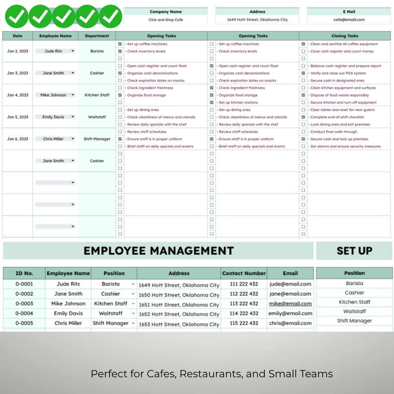 Google Sheets Work Checklist Template | Daily Productivity Tracker ...